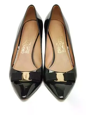 FERRAGAMO Vara Bow-detail Leather Pumps