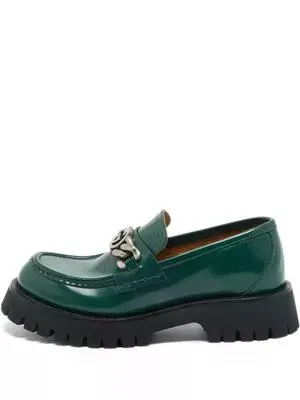 Gucci Interlocking G Leather Loafers