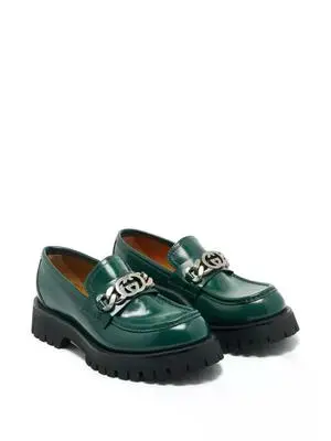 Gucci Interlocking G Leather Loafers