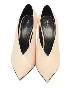 Celine Leather Pointed Pumps - Neutrals