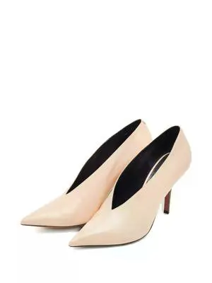Celine Leather Pointed Pumps - Neutrals