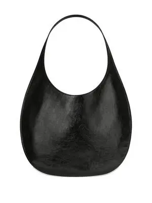 COURREGES Holy Naplack Leather Tote Bag - Black