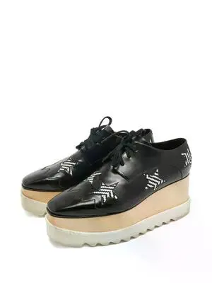 Stella McCartney Elyse Star Platform Derby Shoes - Black