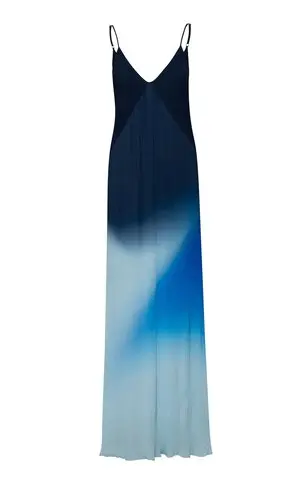 BAOBAB Plissé Ombré Maxi Dress - Blue