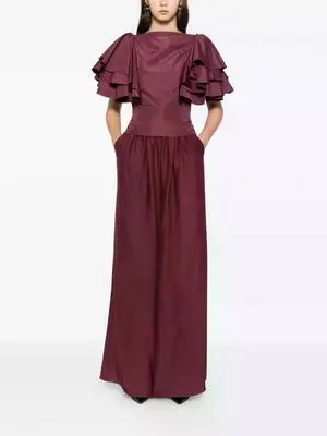 SAIID KOBEISY Ruffled Taffeta Jumpsuit