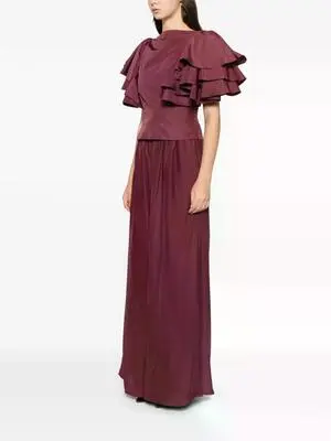 SAIID KOBEISY Ruffled Taffeta Jumpsuit