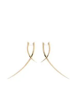 SHAUN LEANE Sabre Statement Crossover Earrings - Gold