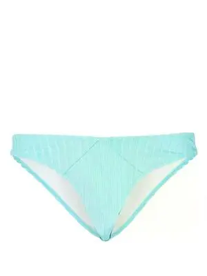 Solid & Striped The Alexia Ribbed Bikini Bottoms - Blue