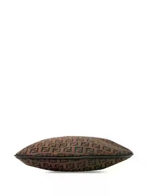 Fendi 2000-2010 Zucchino Canvas Oyster Shoulder Bag