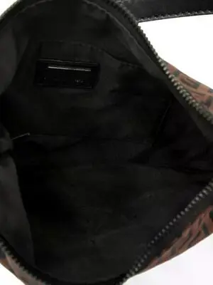 Fendi 2000-2010 Zucchino Canvas Oyster Shoulder Bag