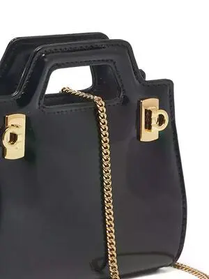FERRAGAMO Micro Sofia Leather Tote Bag