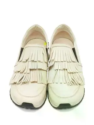 TOD'S Fringe Studded Slip-on Sneakers - Neutrals