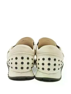 TOD'S Fringe Studded Slip-on Sneakers - Neutrals