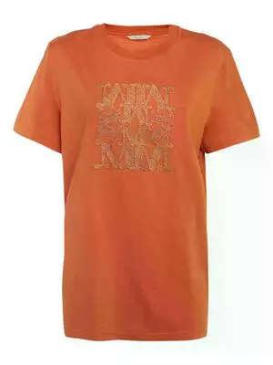 Max Mara Logo-embroidered T-shirt - Orange