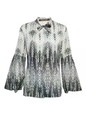 Roberto Cavalli Print Neck-tie Top