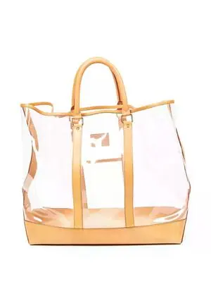 LOUIS VUITTON Clear Panel Leather Tote Bag