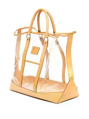 LOUIS VUITTON Clear Panel Leather Tote Bag