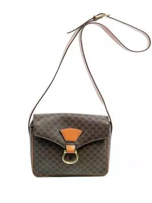 Celine Macadam-print Shoulder Bag - Brown