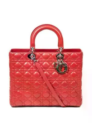 Dior Large Lady Tote Bag - Red