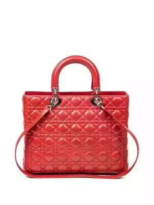 Dior Large Lady Tote Bag - Red