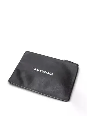 Balenciaga 2000s Logo Zip Clutch