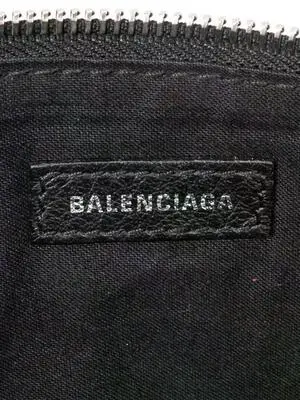 Balenciaga 2000s Logo Zip Clutch