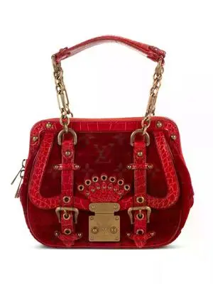 LOUIS VUITTON 2000s Monogram Velvet Bag - Red