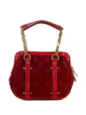 LOUIS VUITTON 2000s Monogram Velvet Bag - Red