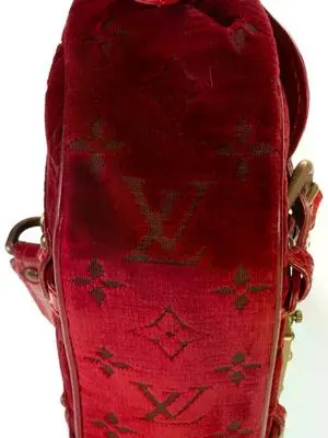 LOUIS VUITTON 2000s Monogram Velvet Bag - Red