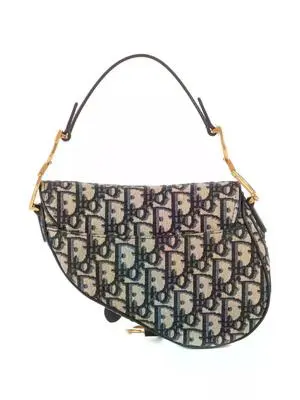 Dior Oblique-canvas Saddle Bag - Neutrals