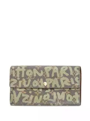 LOUIS VUITTON Monogram Graffiti Wallet Pouch - Brown