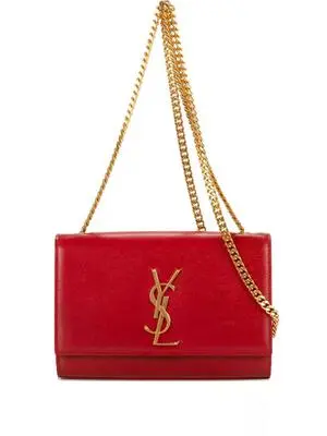 Saint Laurent Logo-plaque Chain-strap Shoulder Bag - Red