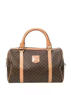 Celine Small Patterned Boston Tote Bag - Brown