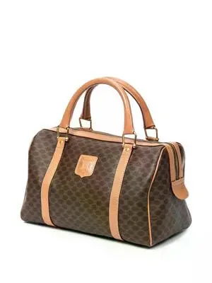 Celine Small Patterned Boston Tote Bag - Brown