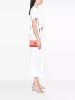 Prada Saffiano Turn Lock Wallet On Strap Crossbody Bag - Pink
