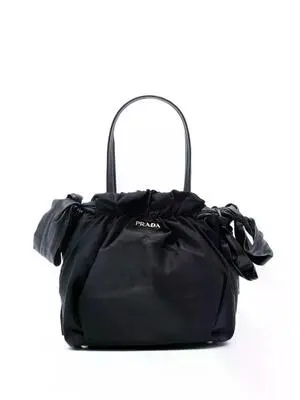 Prada Tessuto Logo Bow Satchel