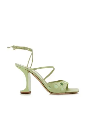 IZIE Arno Embellished Satin Sandals - Green