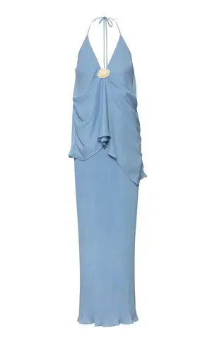 BAOBAB Pleated Maxi Skirt - Light Blue