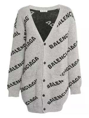 Balenciaga Logo-pattern Cardigan