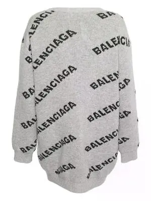 Balenciaga Logo-pattern Cardigan
