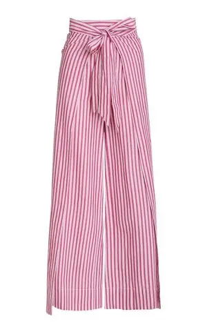 CONIGLIO PALM BEACH Two-panel Cotton Wrap Wide-leg Pants
