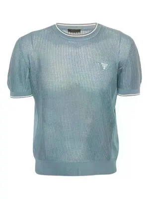 Prada Open-knit Logo T-shirt