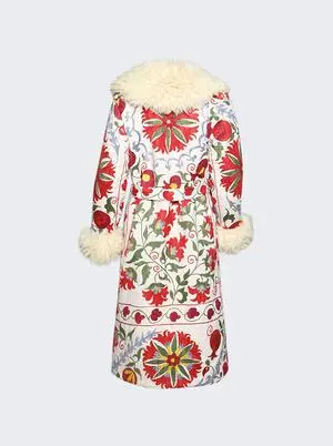ZAZI Indira Embroidered Vintage Suzani Coat