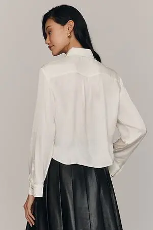Maeve Long-sleeve Pleated Blouse