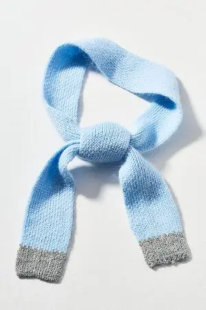 Anthropologie Cozy Knit Hair Scarf - Blue