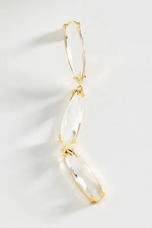 Anthropologie Crystal Trois Drop Earrings
