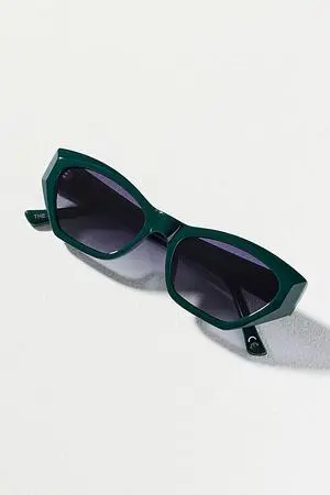 REALITY EYEWEAR Spector Angled Sunglasses - Dark Green