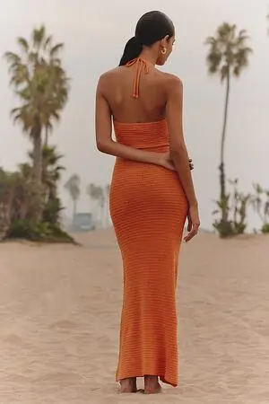 CAPITTANA Pippa Cut-out Halter Maxi Dress