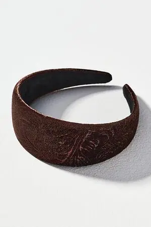Anthropologie Velvet Headband - Brown