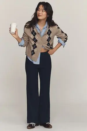 Maeve Knit Cuffed Flare Pants